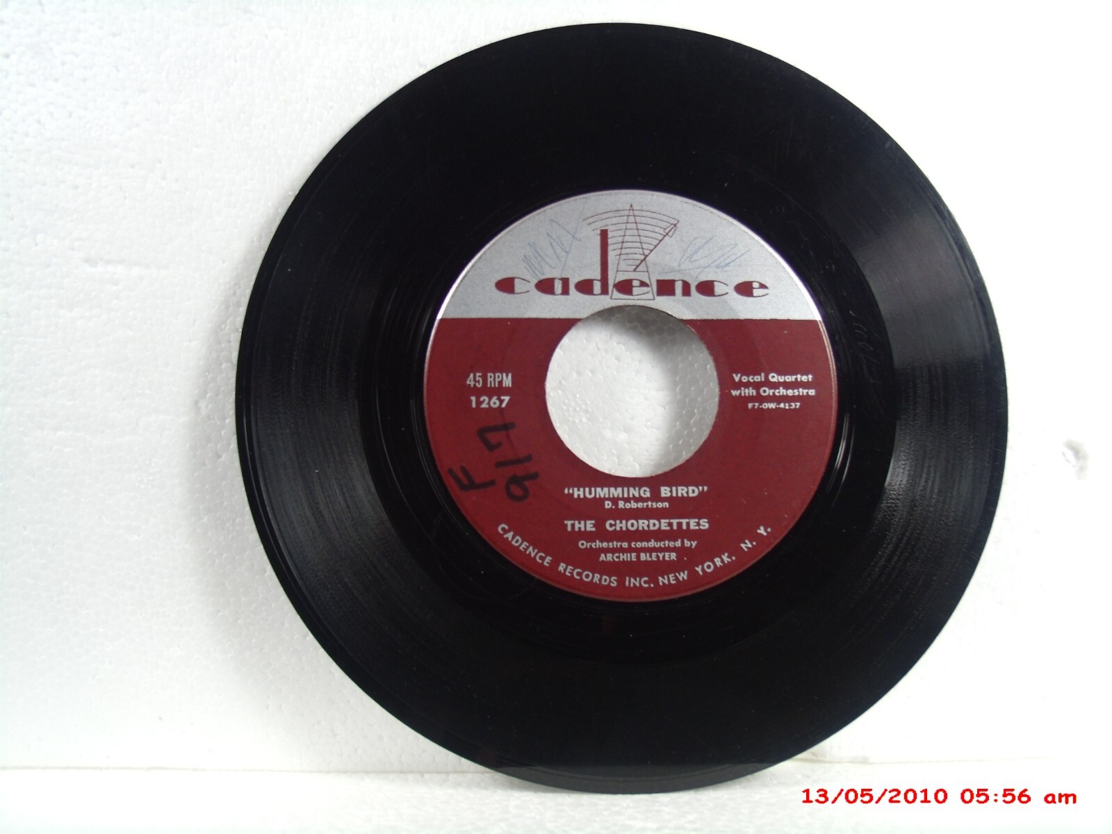 THE CHORDETTES -(45)- HUMMING BIRD / I TOLD A LIE - CADENCE RECORDS ...