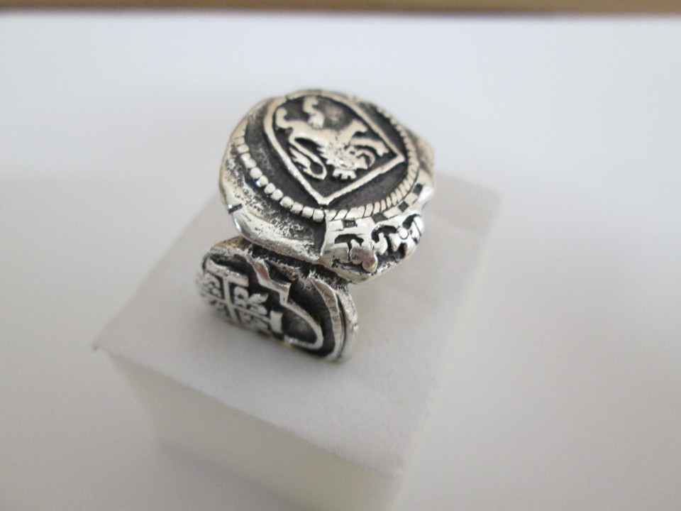 David Yurman “Shipwreck” 23.9g Sterling Silver Coin Ring Size 9 | eBay