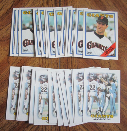 Will Clark Lot of 32 1988 Topps Trading Cards MLB Baseball San ...
