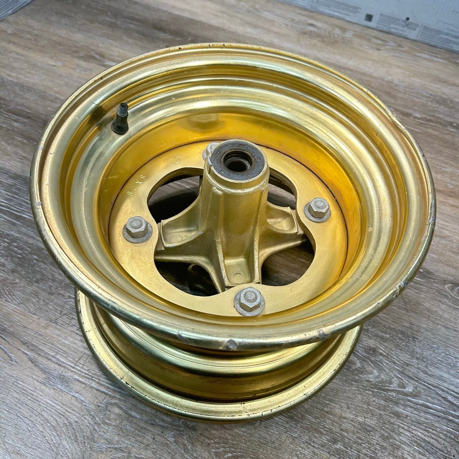 85-86 Honda ATC 250R 350X / Nice OEM COMPLETE FRONT WHEEL WITH BRAKE ...