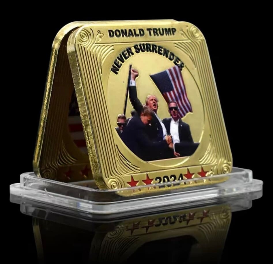 2024 USA President - Donald Trump Attempted Assassination - Gold Plated ...