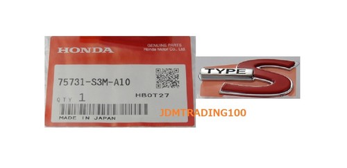 2001-2003 Acura CL 2002-2006 RSX 2002-2003 TL HONDA Rear Type S Emblem ...