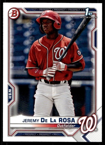 2021 Bowman Prospects Jeremy De La Rosa G948 Washington Nationals #BP ...