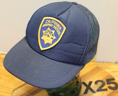 VINTAGE CALIFORNIA HIGHWAY PATROL TRUCKERS HAT BLUE SNAPBACK MESH BACK ...