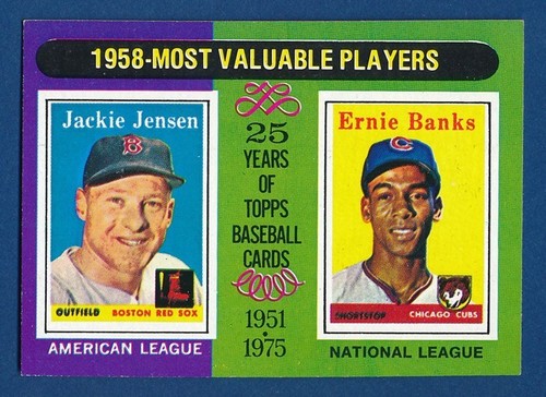 1975 Topps Mini #196 1958 MVPs (Jackie Jensen / Ernie Banks) NM | eBay