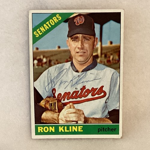 1966 Topps Rob Kline #453 Washington Senators Autographed Baseball Card ...