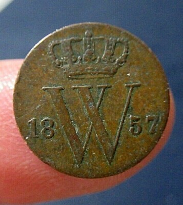 1857 Antique Netherlands 1/2 cent Coin, Nice Condition | eBay