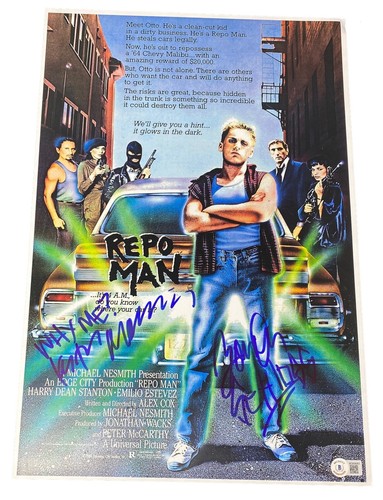 Keith Morris Zander Schloss Signed Repo Man Poster The Circle Jerks ...