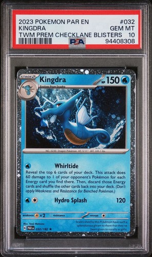 Kingdra - Cosmos Holo - PSA 10 - Paradox Rift 032/182 Blister Promo ...