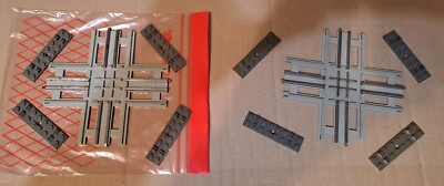 LEGO 12V 7857 2x Electric Crossing Rails 12 Volt Train Track Gray ...