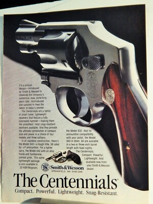 SMITH & WESSON CENTENNIALS HANDGUN ORIGINAL VTG 1992 ADVERTISEMENT | eBay