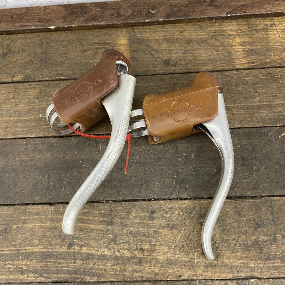 Vintage Weinmann Road Bike Brake Levers Hoods Pair Missing Cable Stops ...