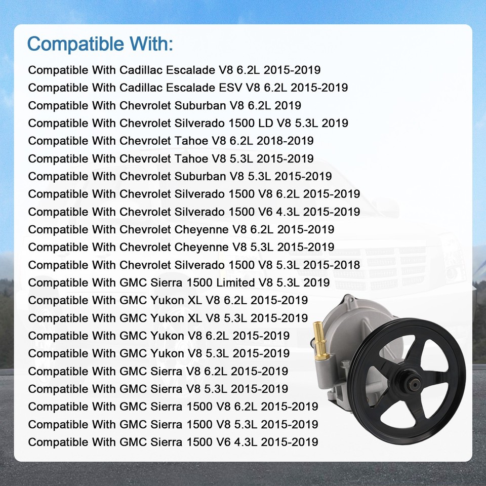 Vacuum Pump 12696313 For 2014-20 Silverado Sierra Suburban Tahoe Yukon ...