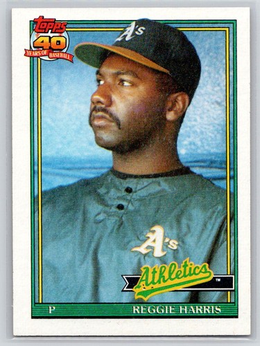 Reggie Harris 1991 Topps #177 Oakland Athletics | eBay