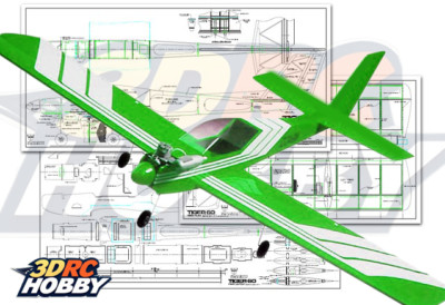 TIGER 60 98" WS RC Model Airplane Plans & Templates PRINTED | eBay