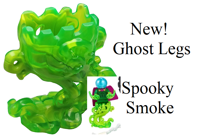 LEGO Minifigure Green Ghost Legs SMOKE Pedestal Monster Marvel Mysterio ...