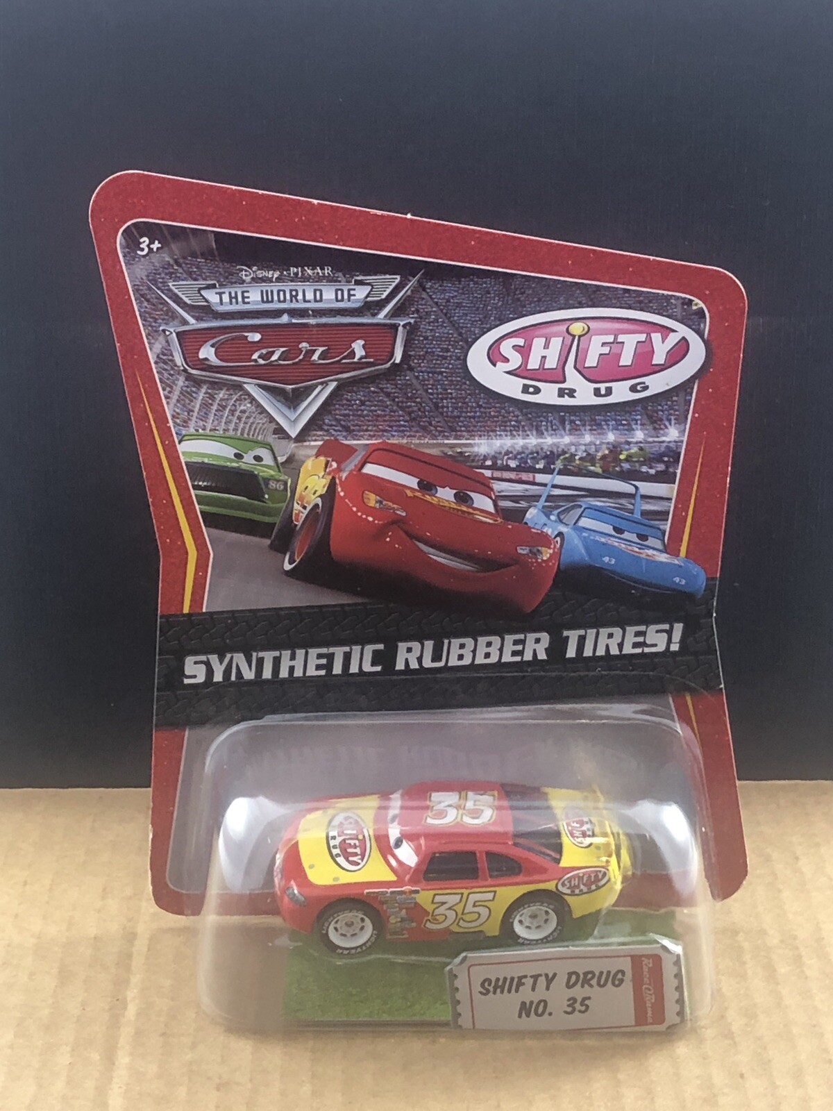 Disney Cars Movie Synthetic Rubber Tires Shifty Drug No 35 Red Toy Car ...