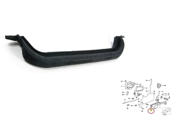 BMW 3 E36 Rear Exterior Door Handle Gasket Base 51211977669 Genuine for ...