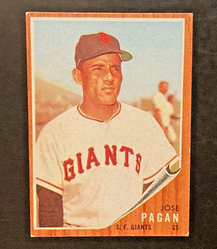1962 Topps JOSE PAGAN #565 San Francisco Giants High number! EX+++Free ...