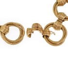 Estate 18k Yellow Gold Wire Cable 3 Ring Links Fancy Bracelet ...