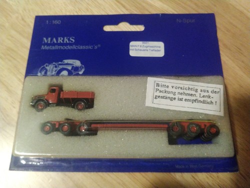 MARKS METALLMODELLCLASSICS N 1:160 SCALE MAN F8 WITH SCHEUERLE LOW ...