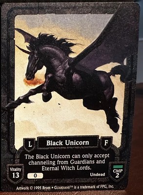Guardians CCG FPG - Black Unicorn - Rare - Brom Art | eBay