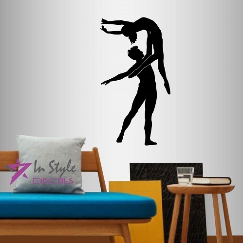 Vinyl Decal Ballet Dancers Partners Boy Girl People Dance Wall Sticker ...