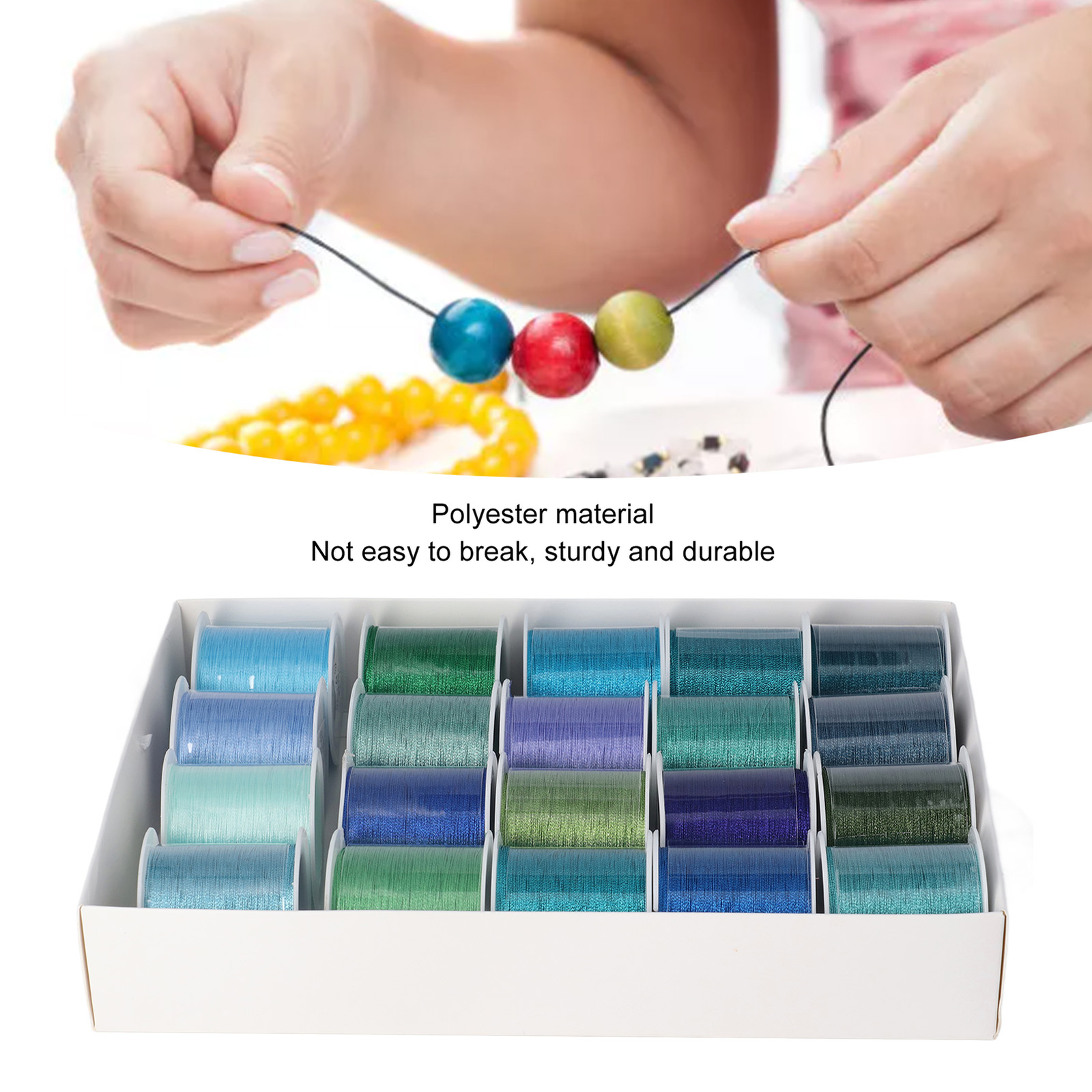 20pcs Bracelet String 3 Strands DIY Making Polyester Material ...