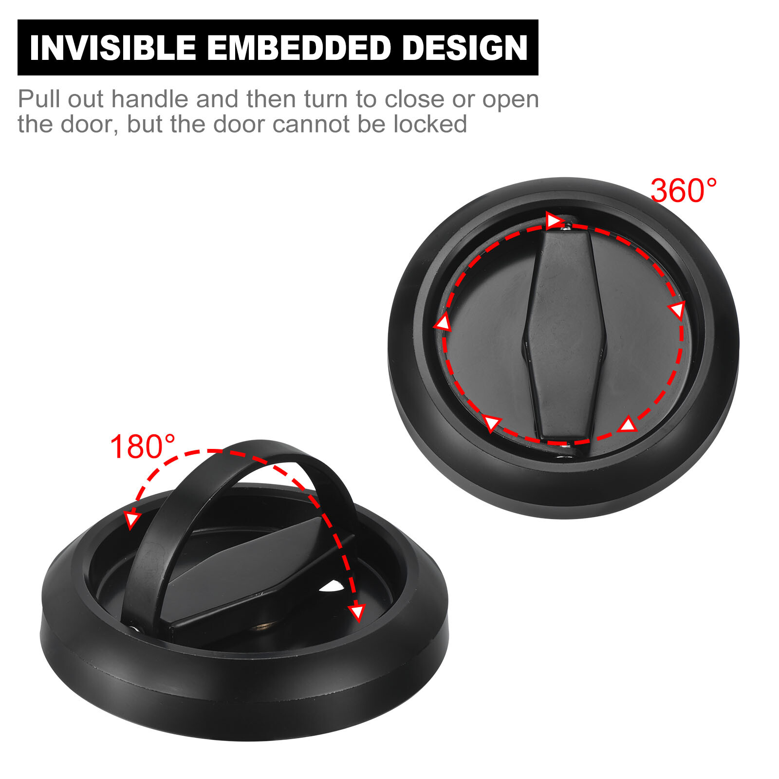 Round Recessed Door Lock Stainless Steel Hidden Recessed Cup Door ...