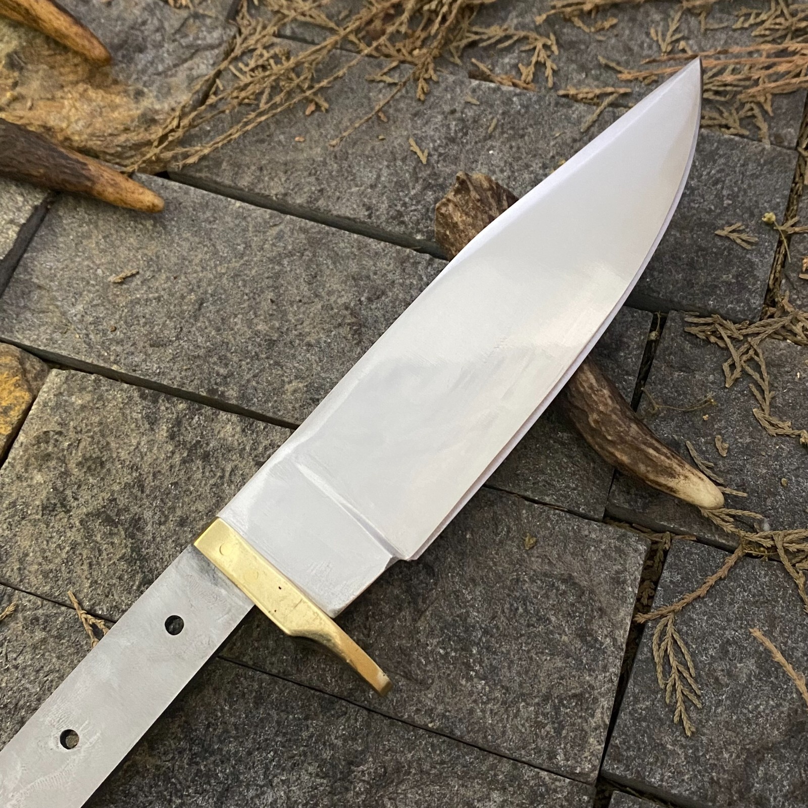 CUSTOM HAND FORGED STEEL BOWIE KNIFE BLANK BLADE KNIFE MAKING HIDDEN ...