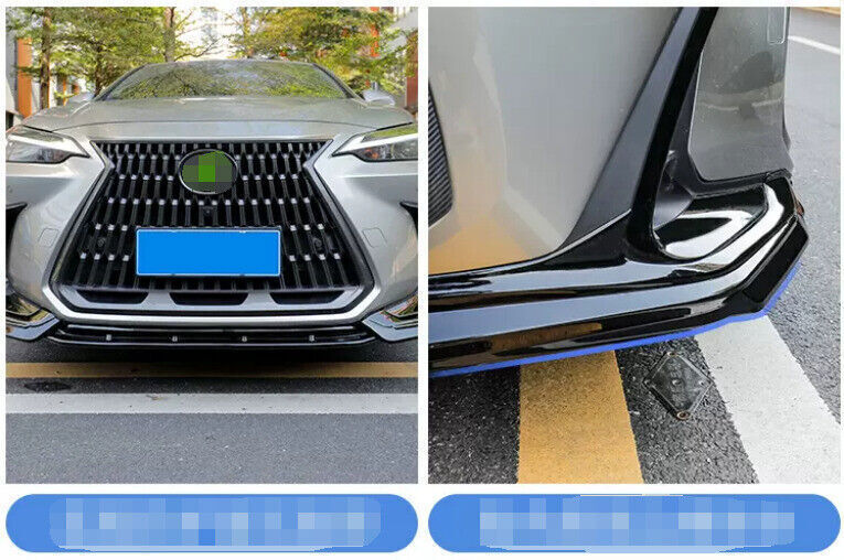 black Front Bumper Lip Spoiler Bodykit Refit For Lexus NX 250 350h 450h ...