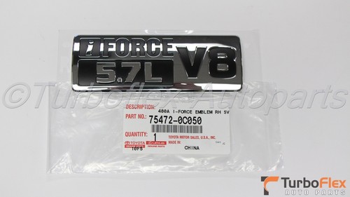 Toyota Tundra 2014-2017 i Force V8 5.7L Right Door Emblem Genuine 75472 ...