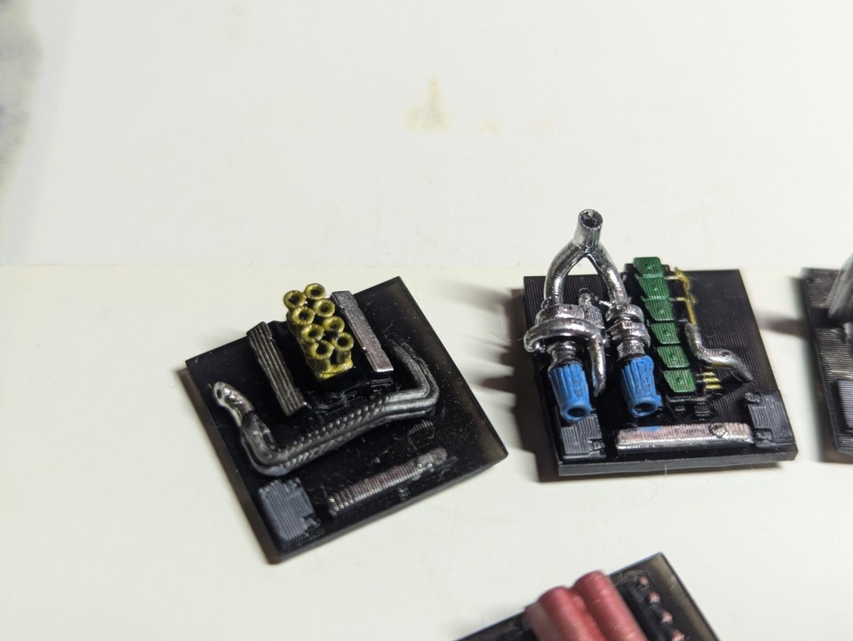 1/64 Scale Custom 3D printed engines for M2 square body LOT of 6 ...