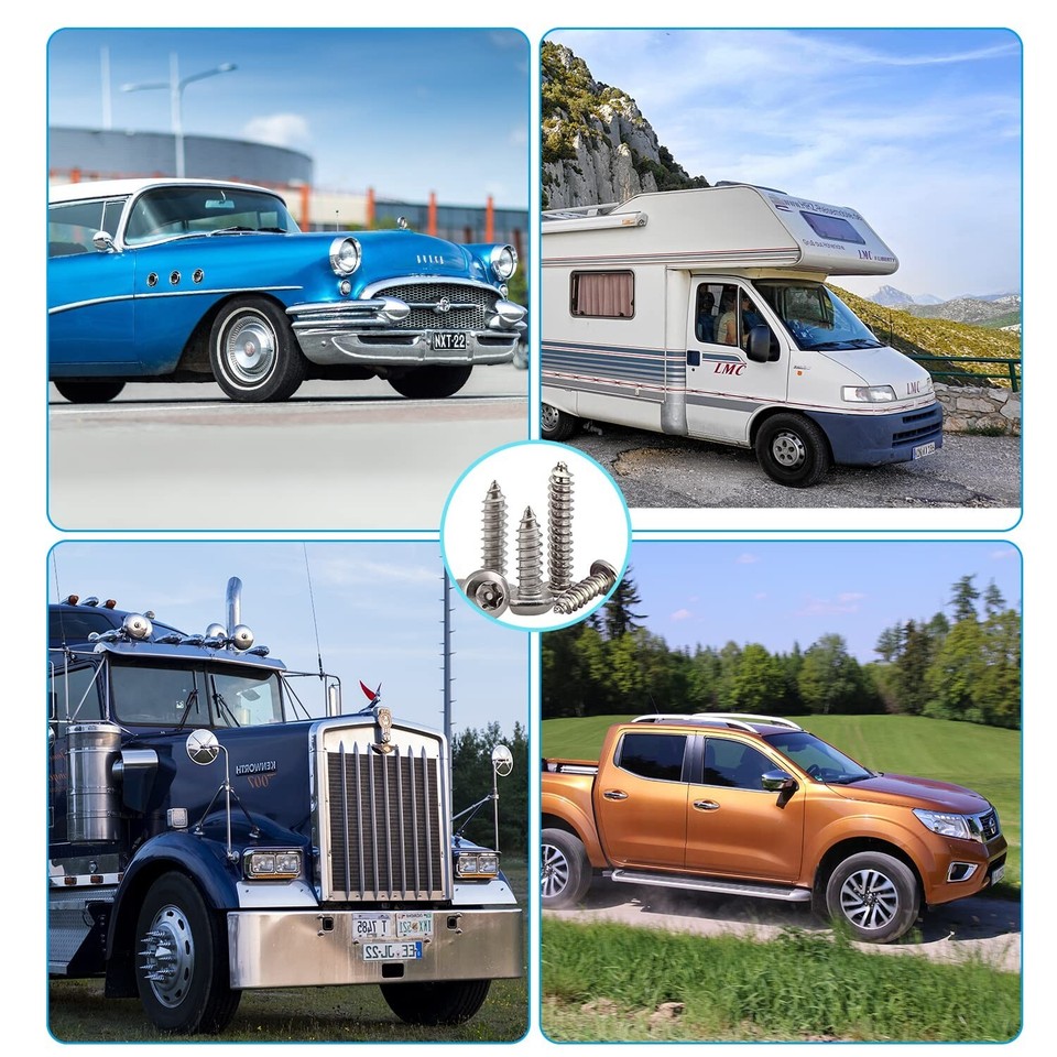 Anti Theft License Plate Screw Kit Tamper Proof License Screws Car ...