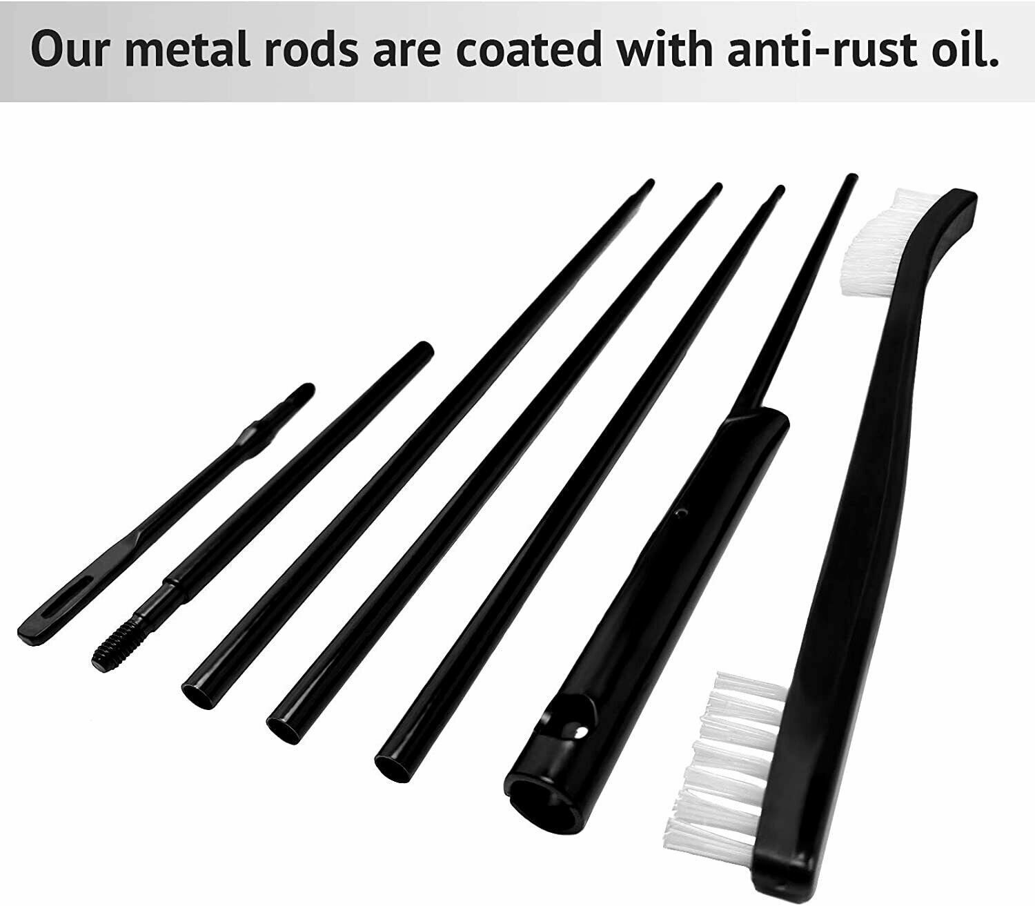 12pcs 22LR 223 556 Rifle Gun Cleaning Kit Set Cleaning Rod Nylon Brush ...