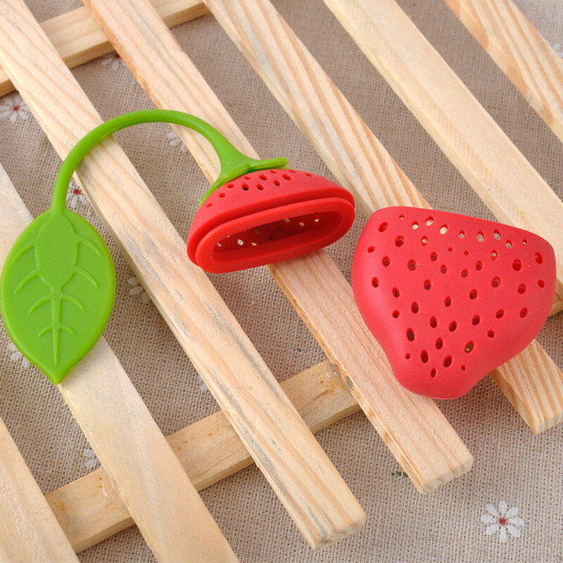 Creative Silicone Tea Ball Infuser Strawberry Tea Bag Sturdy Coffee ...