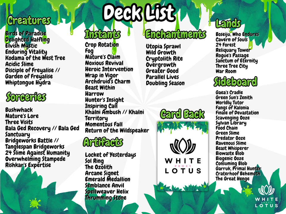 Ooze Tribal Commander Deck MTG EDH Slime Storm Anime Style Waifu Proxy ...