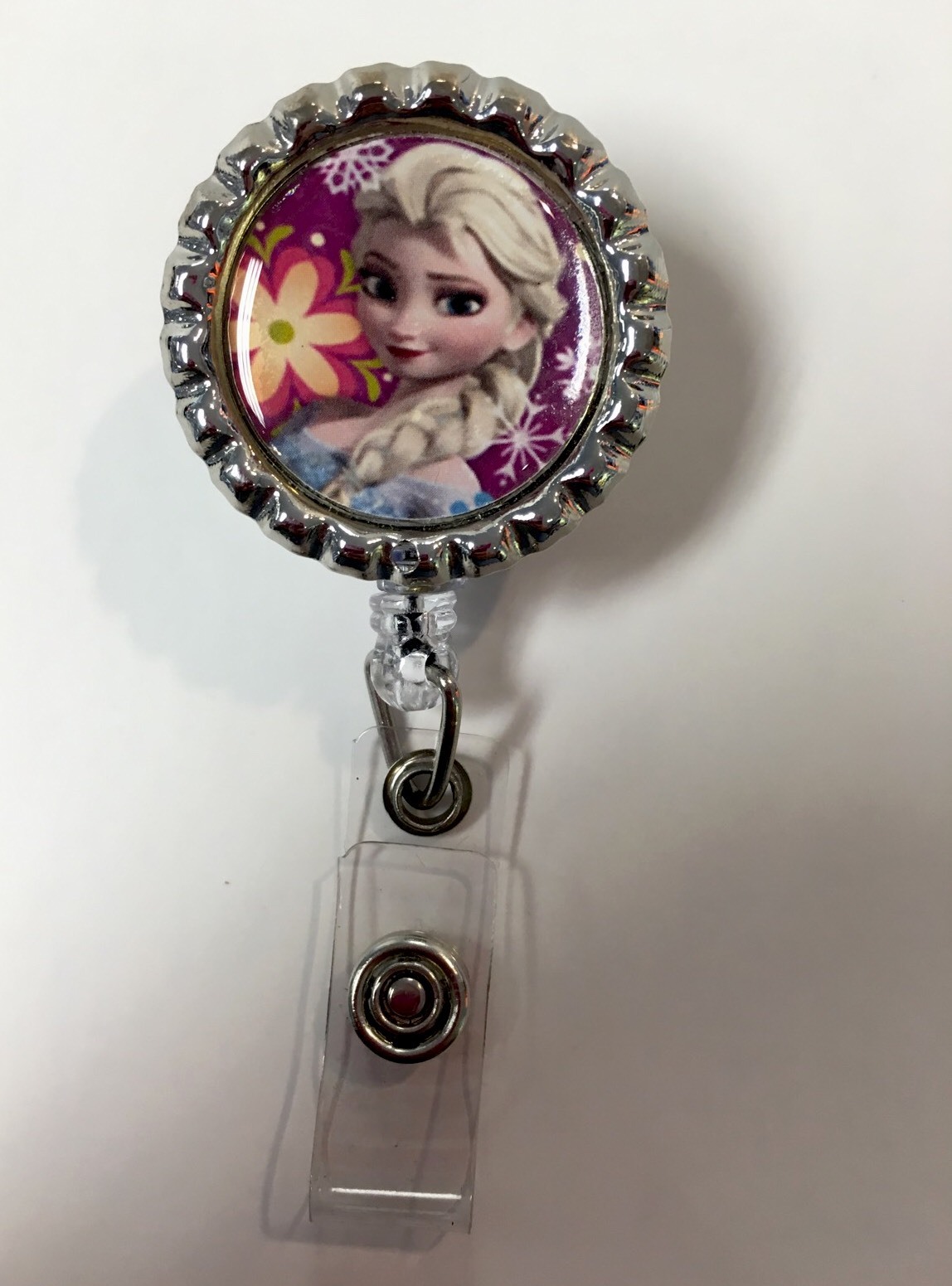 Disney Frozen ELSA. Retractable Badge Reel Name Tag ID Holder Bottle ...