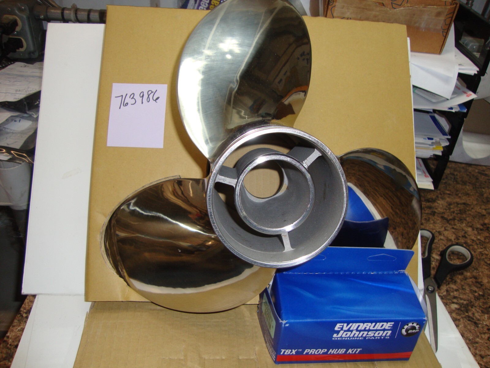 BRP Evinrude Johnson V6 15 1/2" X 17" Pitch Rebel TBX Propeller 763986 ...
