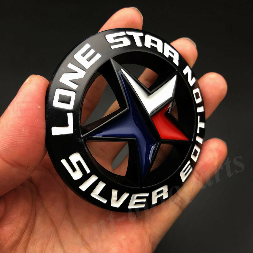 Metal Black Lone Star Texas Edition Car Front Grille Emblem Badge Decal ...
