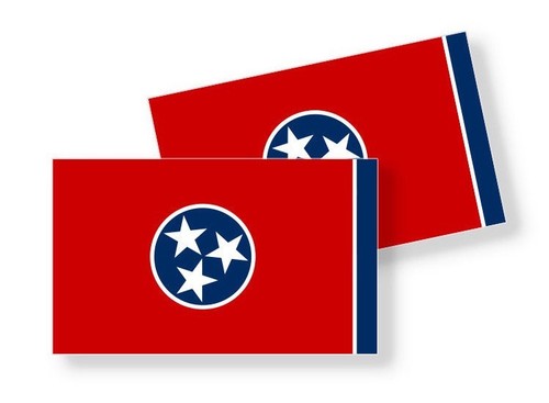 TENNESSEE STATE FLAG STICKERS -Vinyl Decal -Choose Size -Set of 2 ...