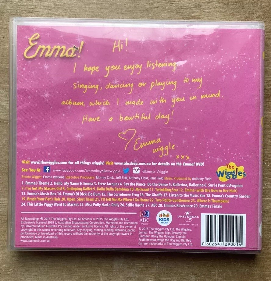 Emma! The Wiggles NEW & Sealed CD Kids ABC Children Emma Wiggle 29 ...