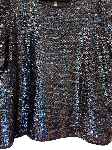 Cece Women’s Iridescent Sequin Mesh Dressy Blouse Top Shirt Dressy ...