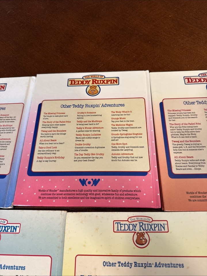 Vintage Teddy Ruxpin 5 Books And 3 Tapes Cassettes Adventure Series | eBay