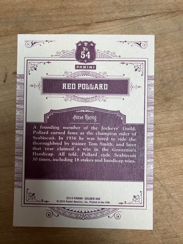 2014 Panini Golden Age # 54 RED POLLARD | eBay