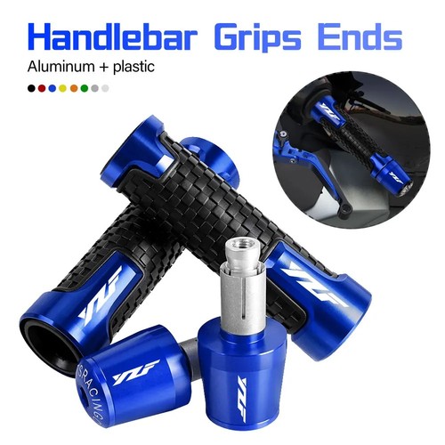 For Yamaha YZF R1 R3 R6 R125 CNC Handlebar Grip Handle Bar End Caps ...