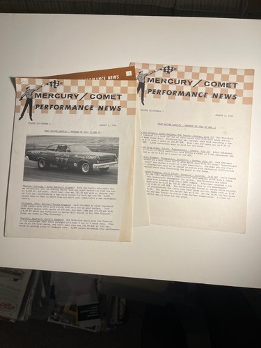 ORIGINAL 1966 MERCURY/COMET DRAG RACING PERFORMANCE NEWS PUBLICATION | eBay