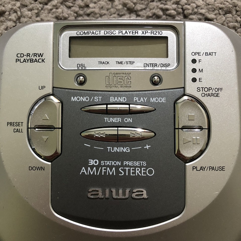 VTG AIWA XP-R210 Portable CD Player AM/FM Radio EASS Plus Fully Tested ...