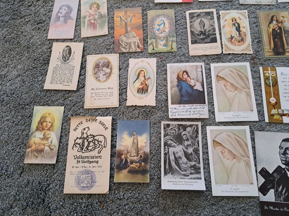 Lot 30 Vintage Antique Catholic Holy Cards Prayer Cards | eBay