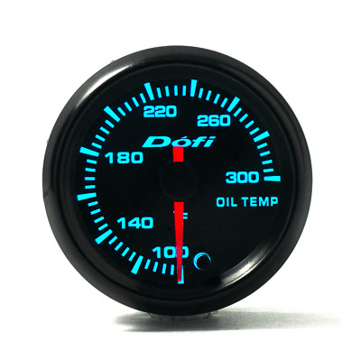 2" 52mm 7 Color LED Car 100-300°F Oil Temp Gauge Oil Temperature Meter ...